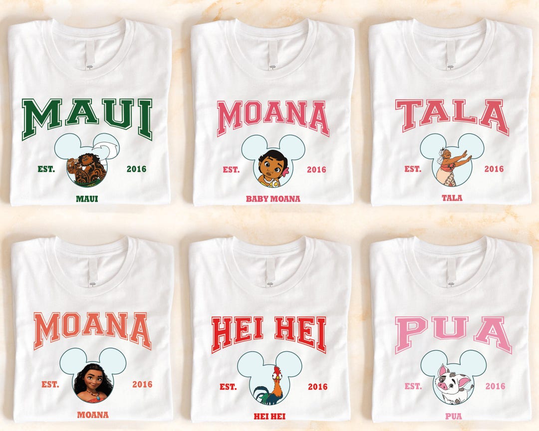 Moana Family Shirt, Matching Disneyland Moana Maui Shirt, Hei Hei Shirt ...