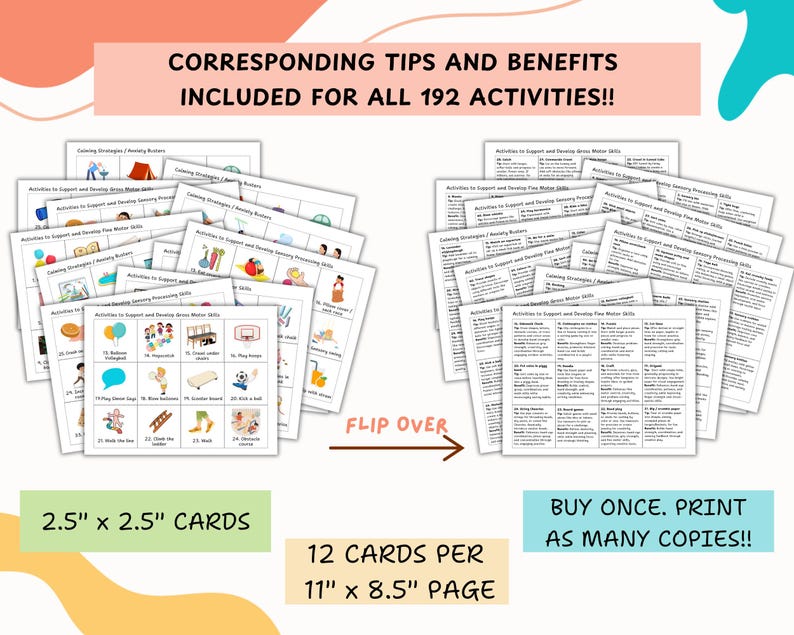 Occupational Therapy Activity Cards Bundle- 192 Visuals for Fine and ...