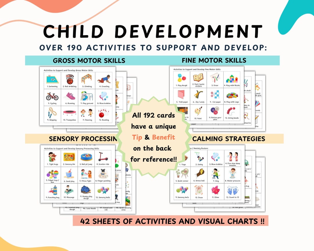Child Development, Fine Motor, Coping Skills Visual Cards, Occupational ...