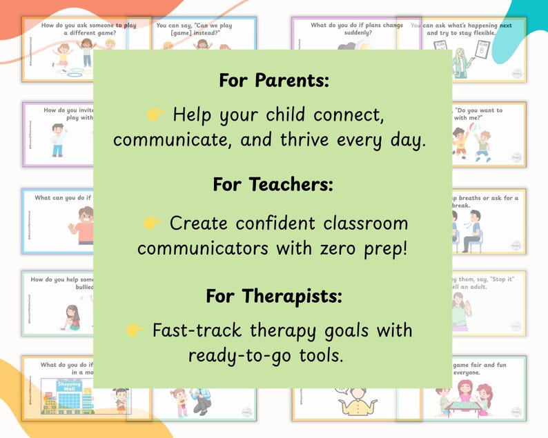 Printable Social Skills Flashcards for Kids | Autism Special Needs ...