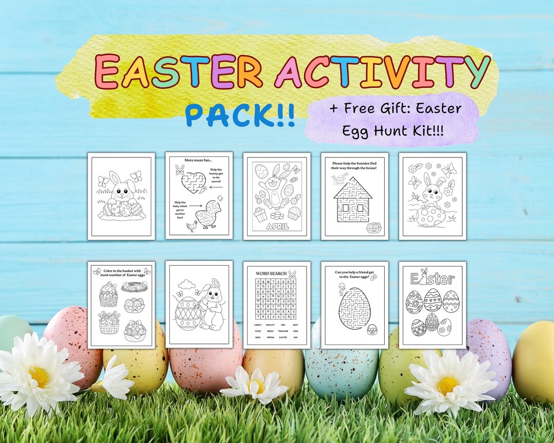 Easter Activity Printable, Easter Egg Hunt Kit, Kids Easter Games ...