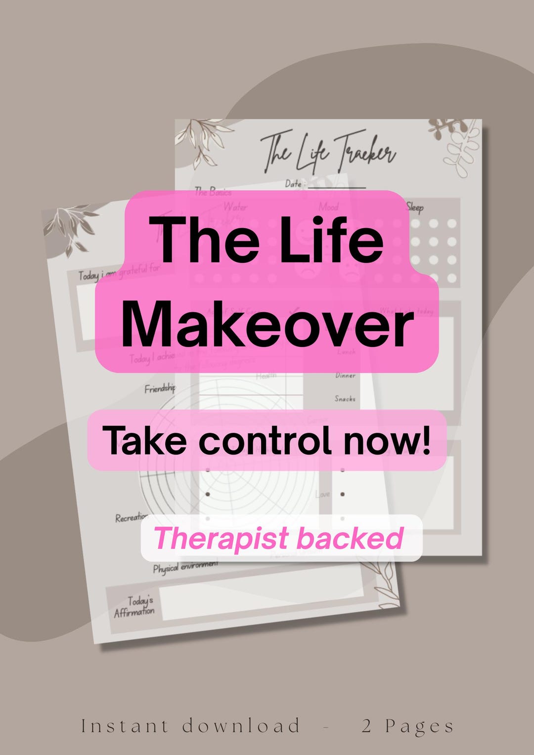 Complete Wellbeing Tracker | Life Tracker for Self Care | Personal Care ...