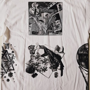 Vintage MC Escher T-shirt 90s Tshirt Escher Shirt XL - Etsy
