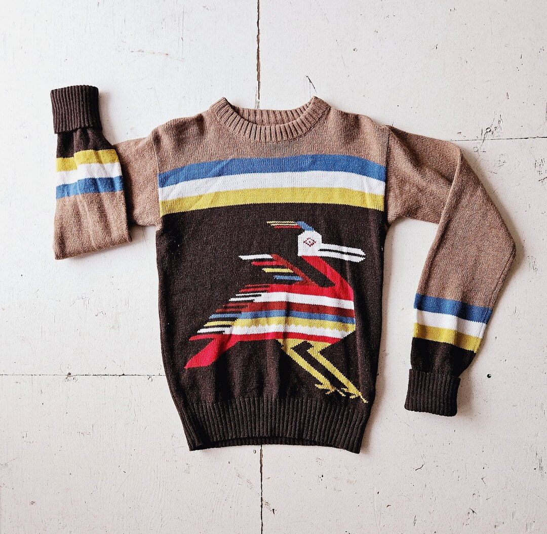 Vintage Roadrunner Sweater 1970s Sweater Bird Sweater XS S - Etsy