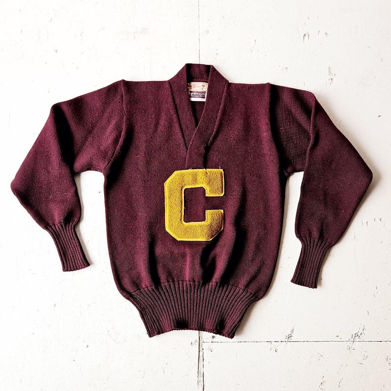 Letterman Sweater - Etsy