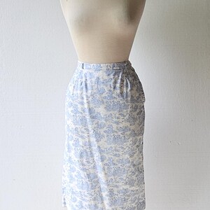 1950s Pencil Skirt | Toile De Jouy Skirt | 50s Skirt | 25" Waist - Etsy