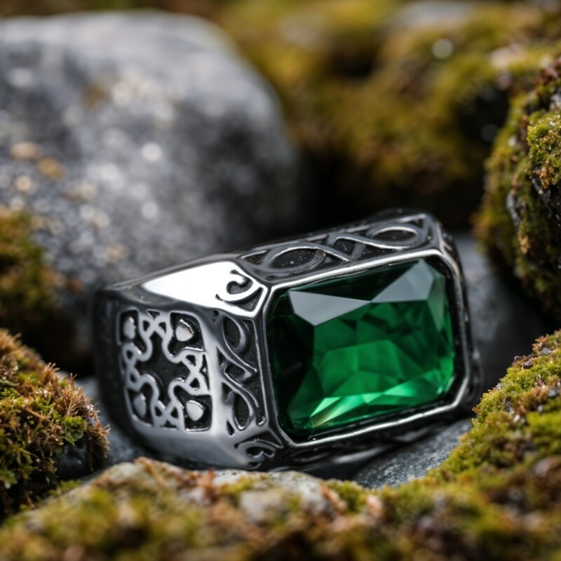 Emerald Green Ring - Etsy