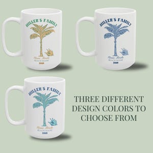 Palm Tree Mug Custom Beach Morning Coffee Cup Personalized Gift Idea ...