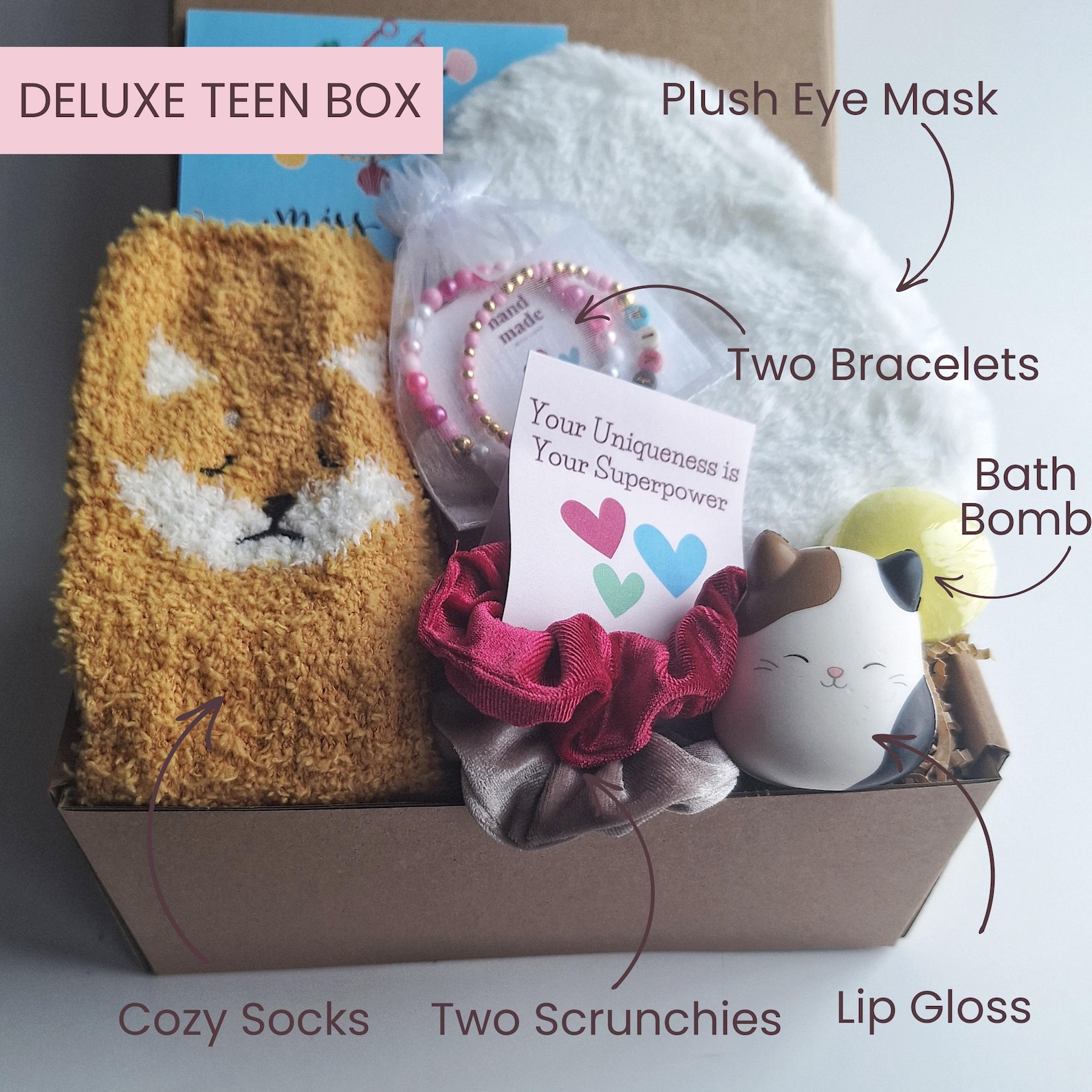 Girl Gift Basket Birthday Gift Box for Teen Basket Custom Teenager ...