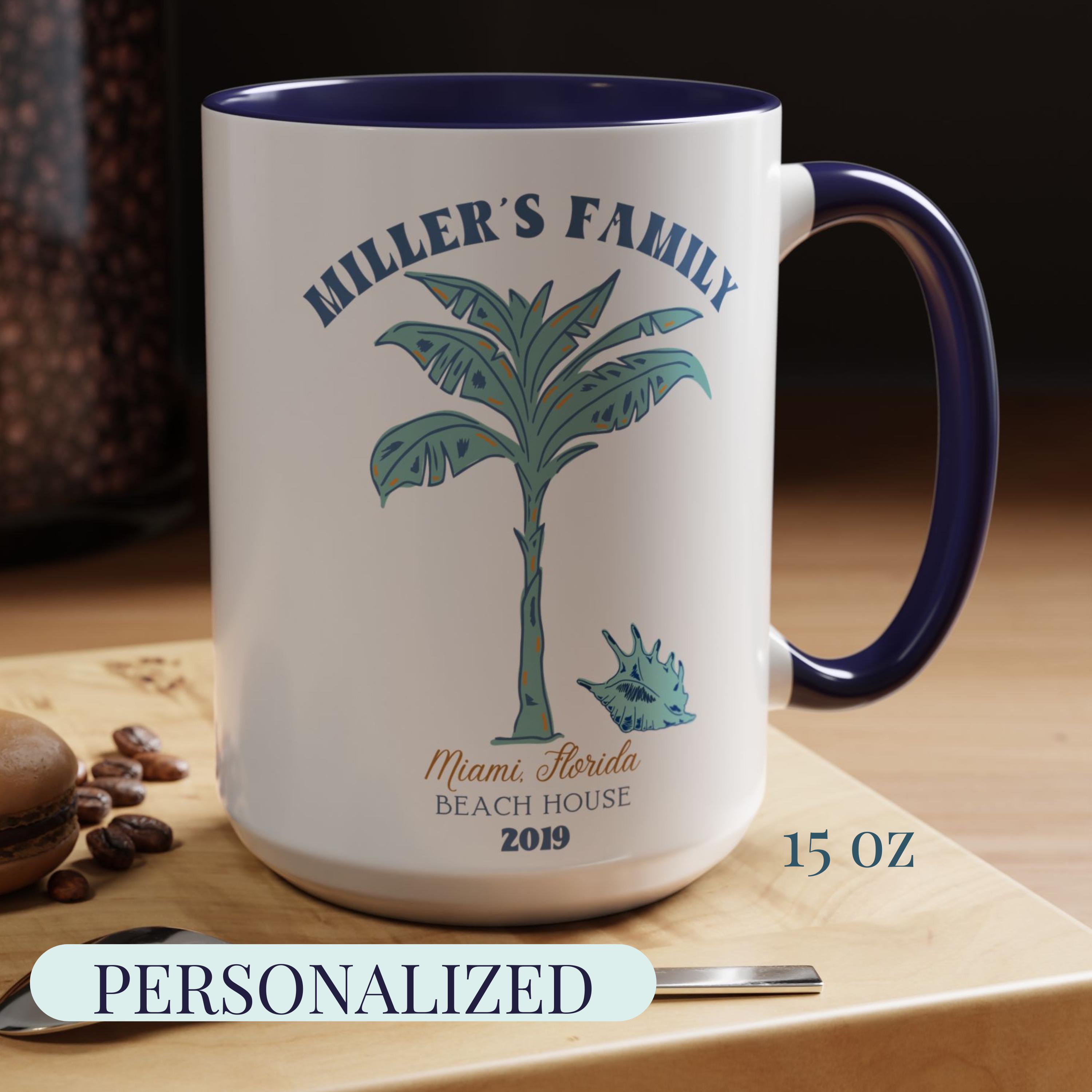 Coastal Palm Tree Mug Custom Home Decor Beach Morning Coffee Cup ...