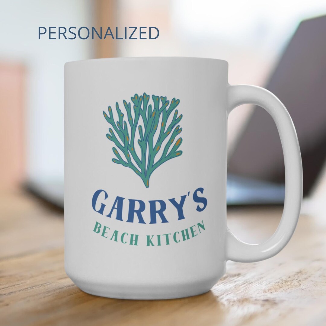 Coral Mug Custom Beach Home Decor Coastal Lake Cup Kitchen Gift for Mom ...