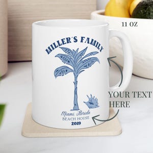 Palm Tree Mug Custom Beach Morning Coffee Cup Personalized Gift Idea ...