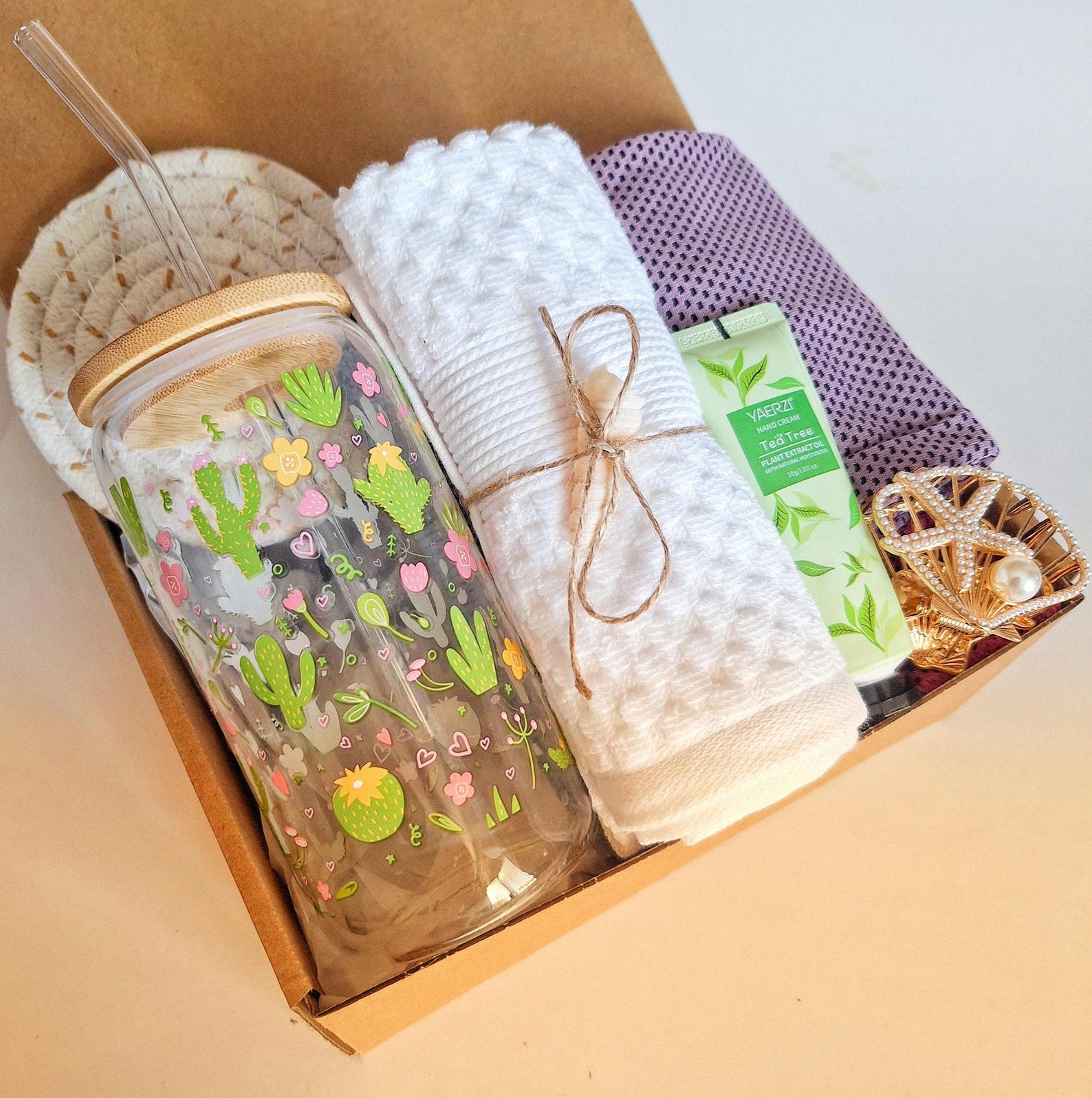 Summer Gift Box Birthday Travel Basket for Her Girls Trip Beach Package ...