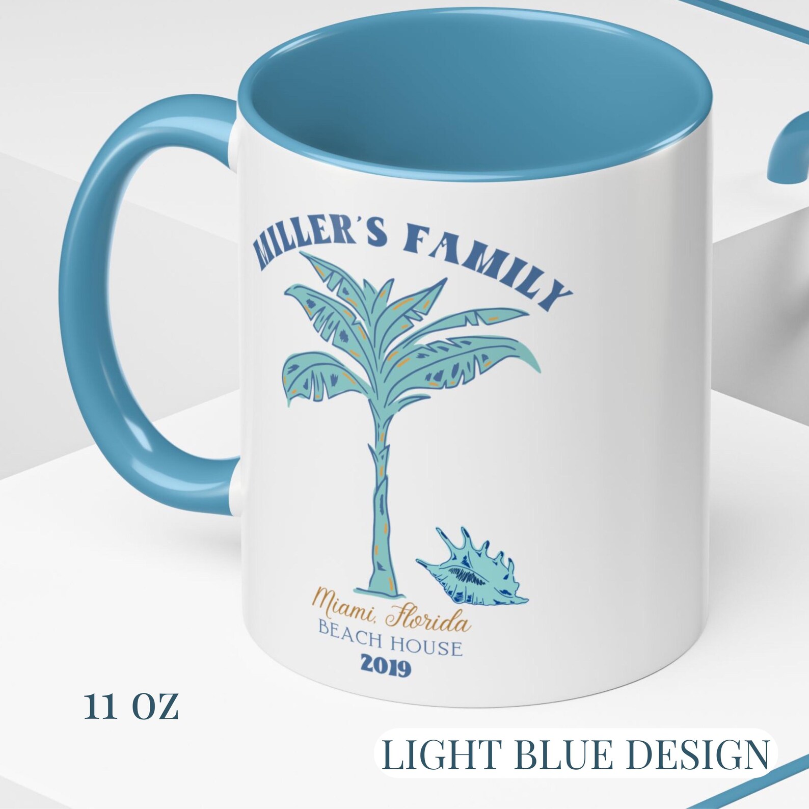 Coastal Palm Tree Mug Custom Home Decor Beach Morning Coffee Cup ...