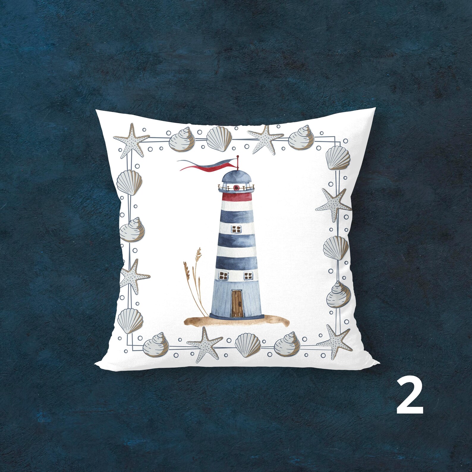 Sea Light House Pillow, Coastal Beach Home Decor, Boat Coastal Pillow ...