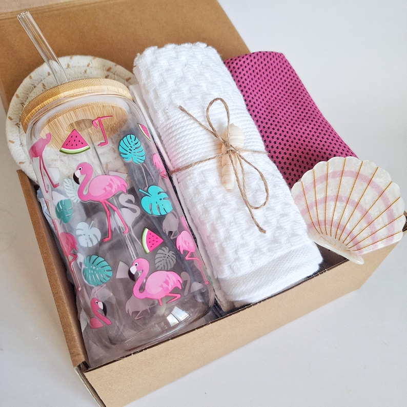 Summer Gift Box Birthday Travel Basket for Her Girls Trip Beach Package ...