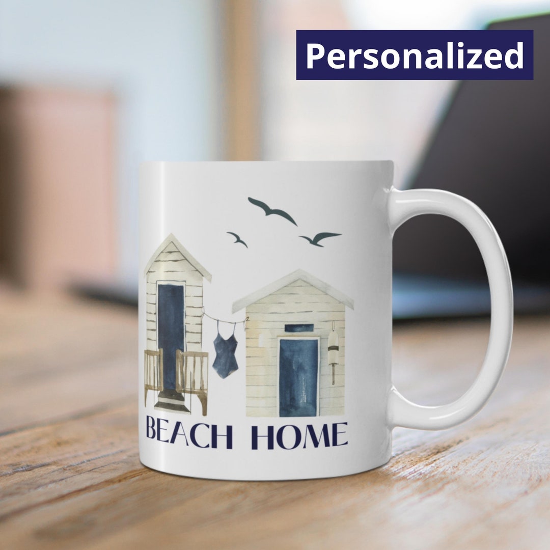 Beach House Custom Mug Nautical Coastal Kitchen Living Sea Decoration ...