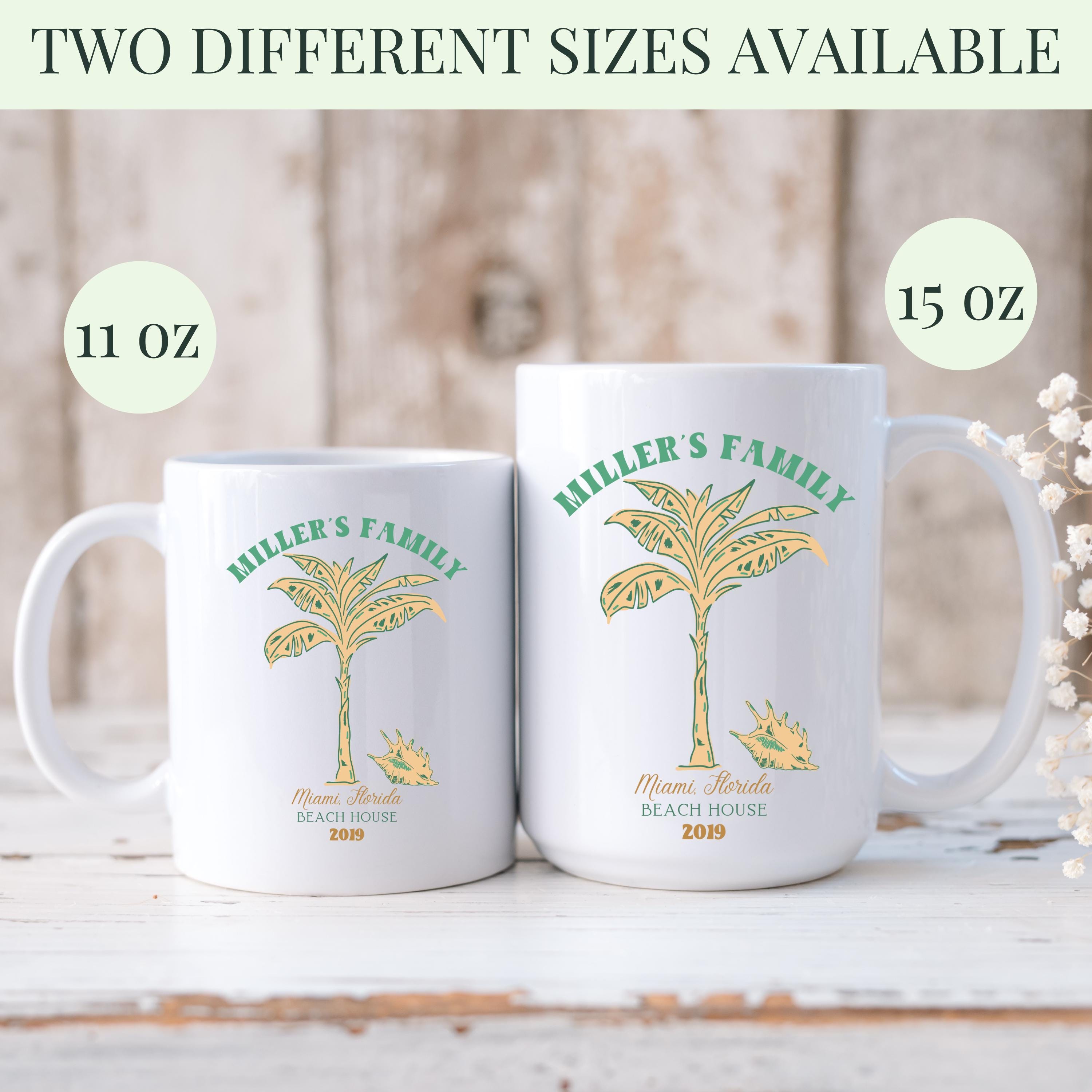 Palm Tree Mug Custom Beach Morning Coffee Cup Personalized Gift Idea ...
