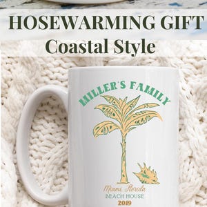 Palm Tree Mug Custom Beach Morning Coffee Cup Personalized Gift Idea ...