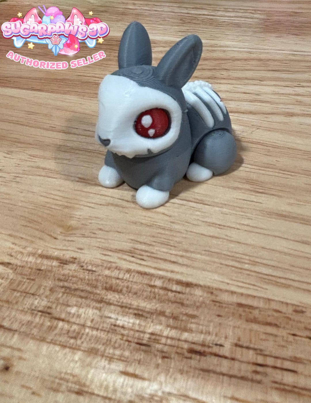 Spooky Bone Bunny Friend | Articulated 3D Printed Bunny Friend or Desk ...