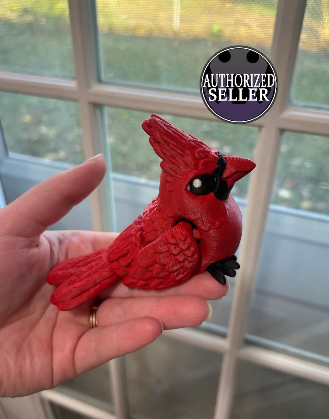 Sitting Cardinal | 3D Printed Articulated Sitting Cardinal Friend ...