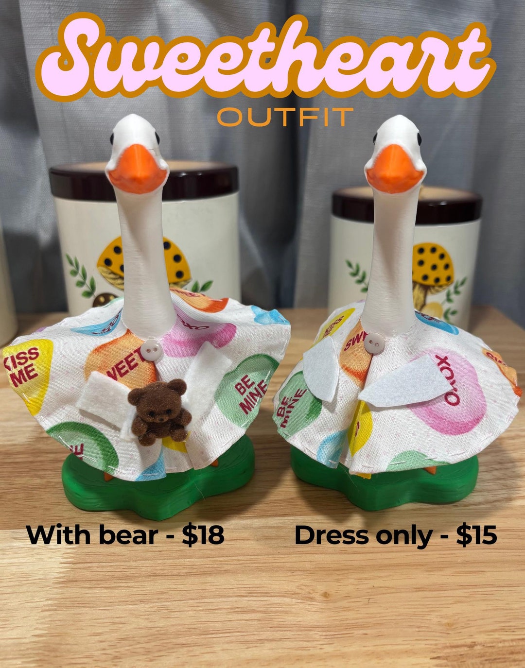 Sweetheart Outfit for 7" Goose - Etsy