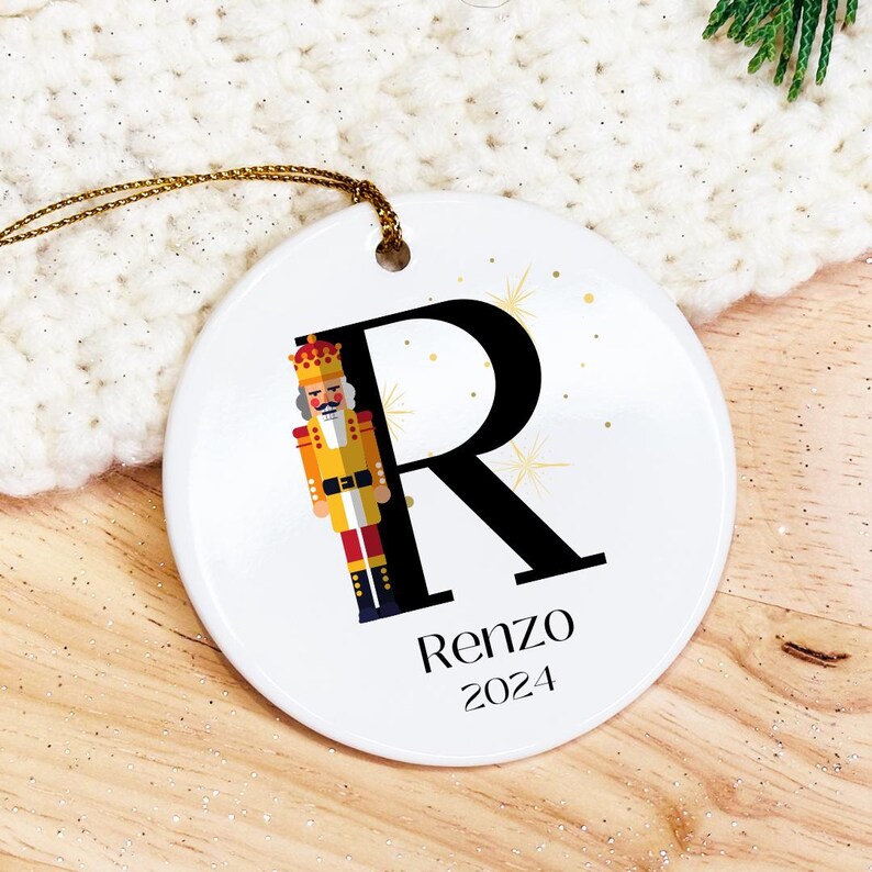 Letter Name Ornament 2024, Personalized Ornament Name, Family Christmas ...