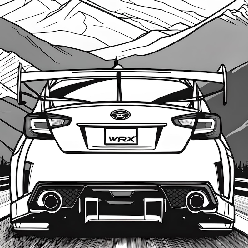 Subaru WRX STI Coloring Pages: 30 Car Designs (PDF Download) - Etsy ...