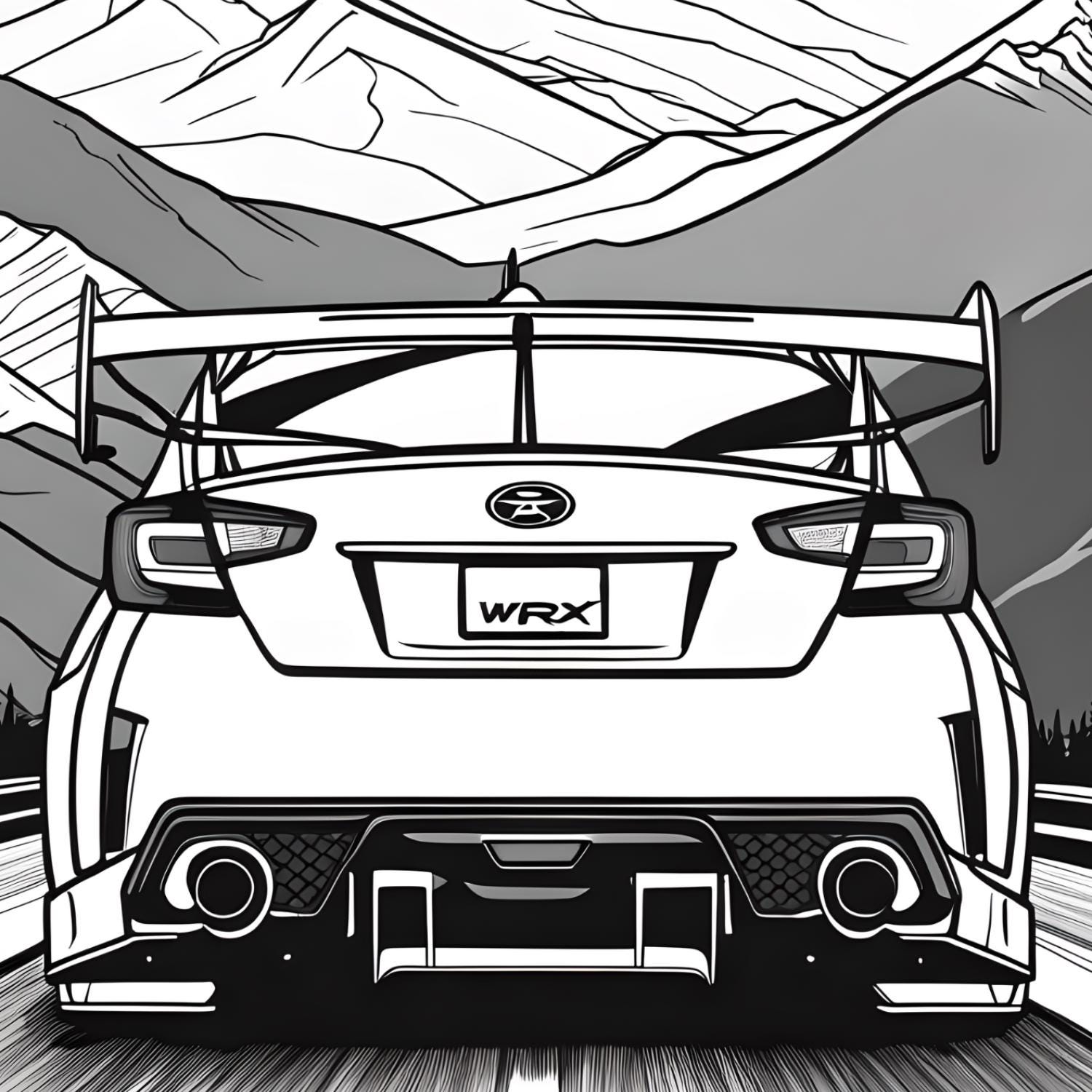 Subaru Sports Car Coloring Pages. 30 Printable Car Coloring Pages for ...