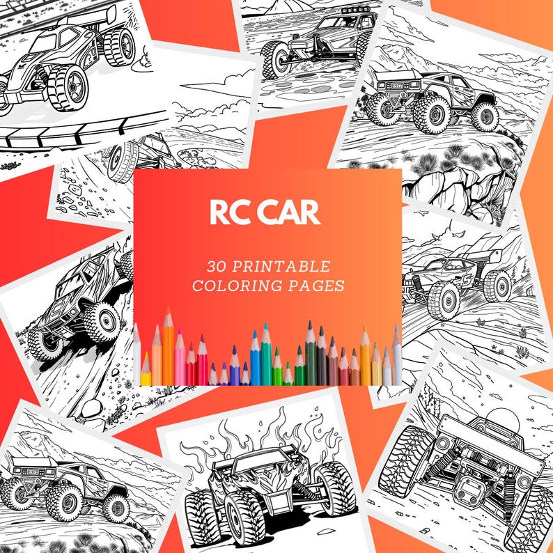RC Car Coloring Pages. 30 Printable RC Car Coloring Pages for Kids ...