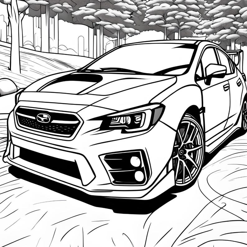 Subaru Sports Car Coloring Pages. 30 Printable Car Coloring Pages for ...