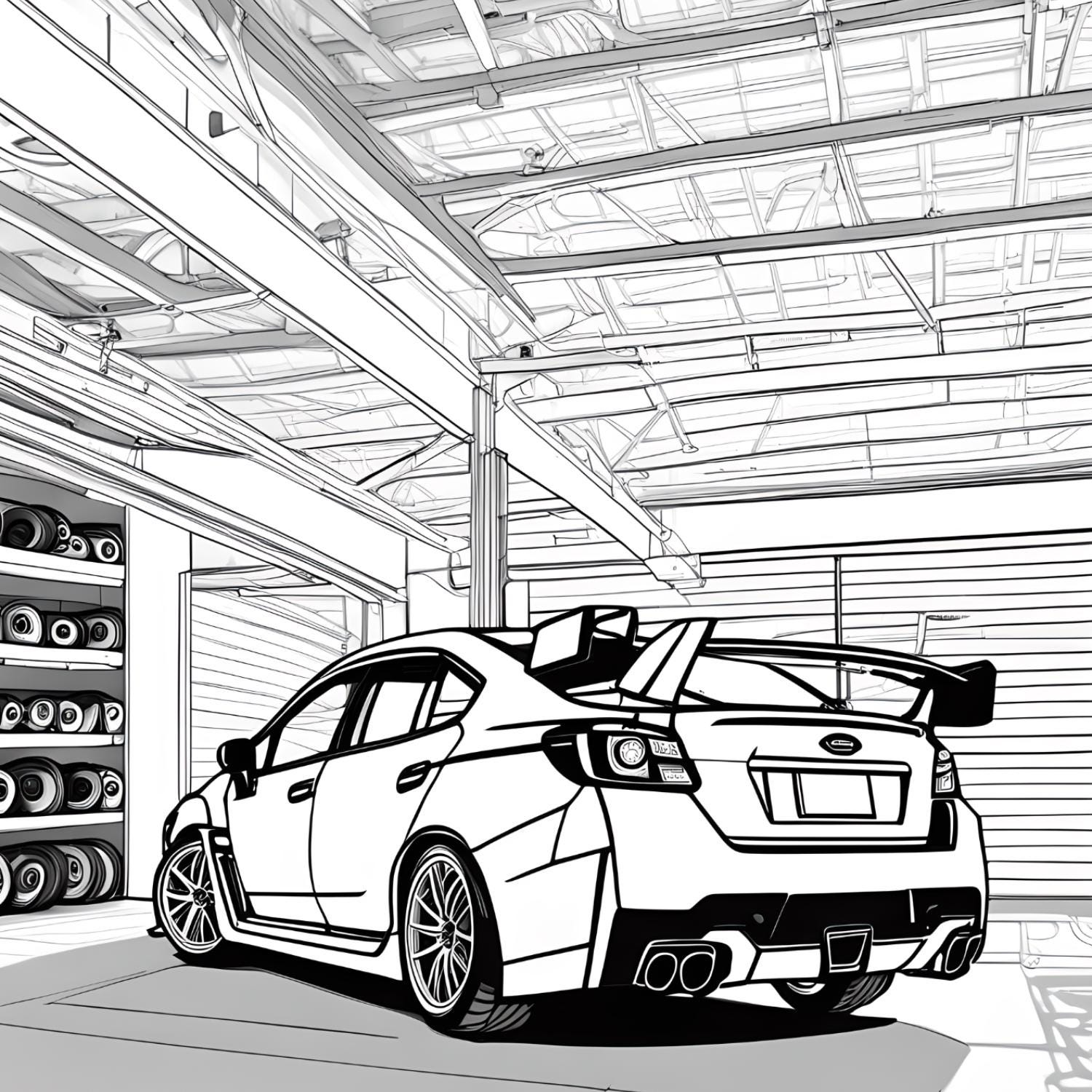 Subaru Sports Car Coloring Pages. 30 Printable Car Coloring Pages for ...