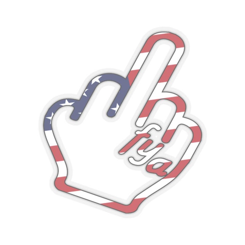 One Finger Salute Sticker - Etsy