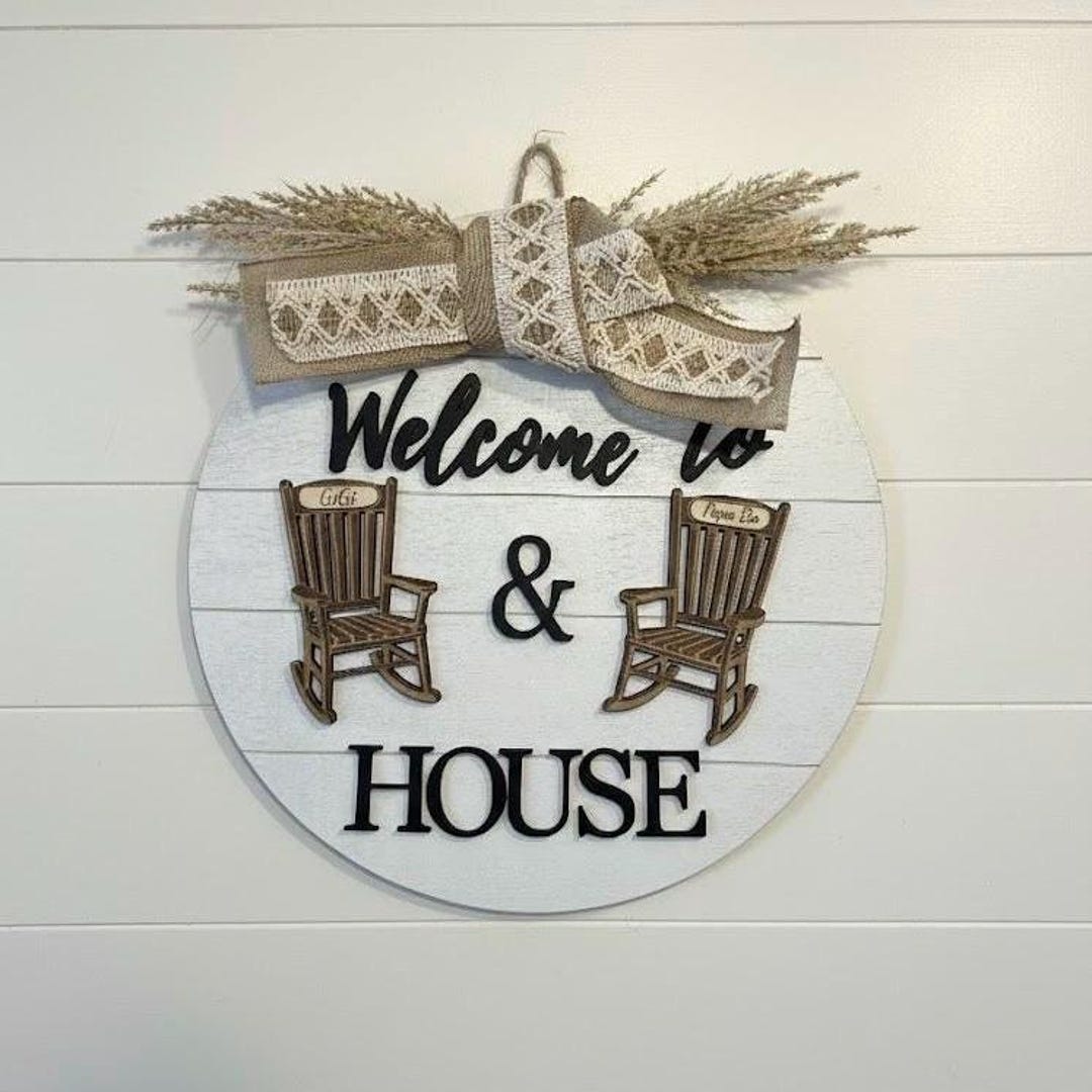 Custom Family Welcome Sign – Layered Wood Wall Art | Personalized Home ...