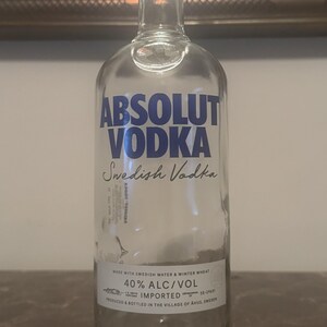 Absolute Vodka Empty Bottle - Etsy