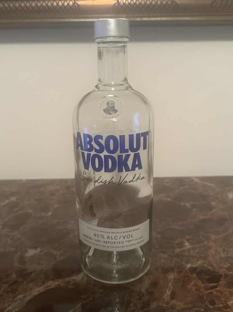 Absolute Vodka Empty Bottle - Etsy
