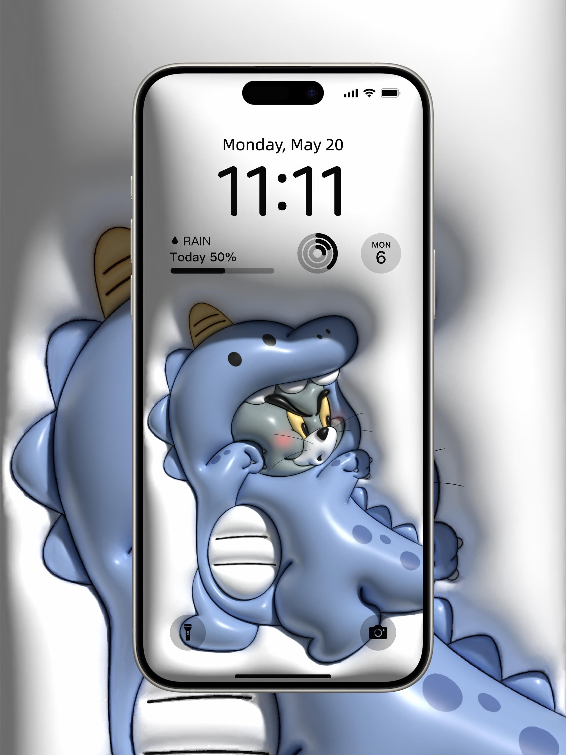 6 Cartoon 3D iPhone Wallpaper Bundle | Digital Download | Ios Home ...