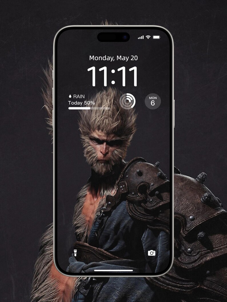 6 Black Wukong Phone Wallpaper Bundle Digital 4k Download, Ios & Home ...
