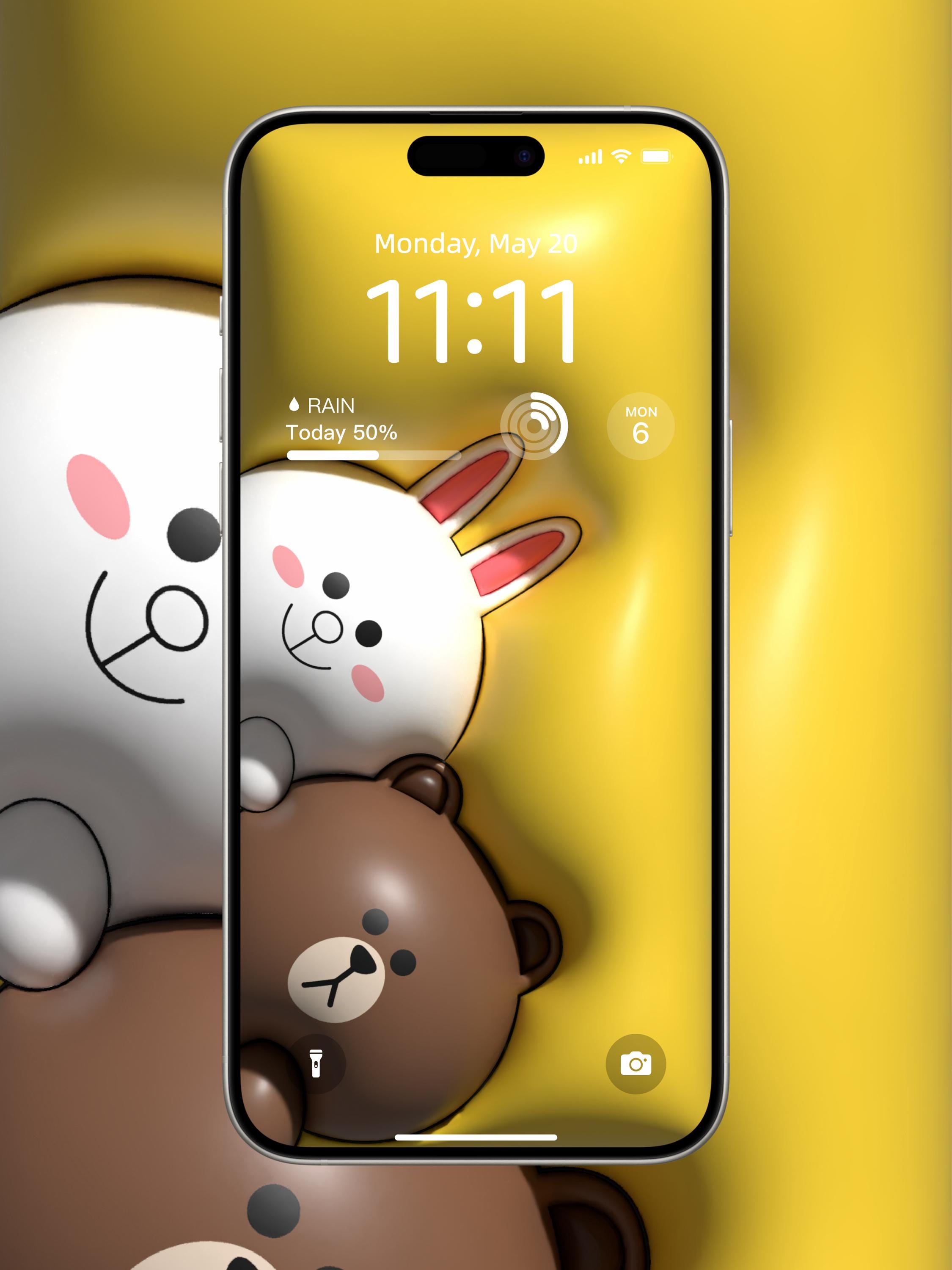 6 Cartoon 3D iPhone Wallpaper Bundle | Digital Download | Ios Home ...