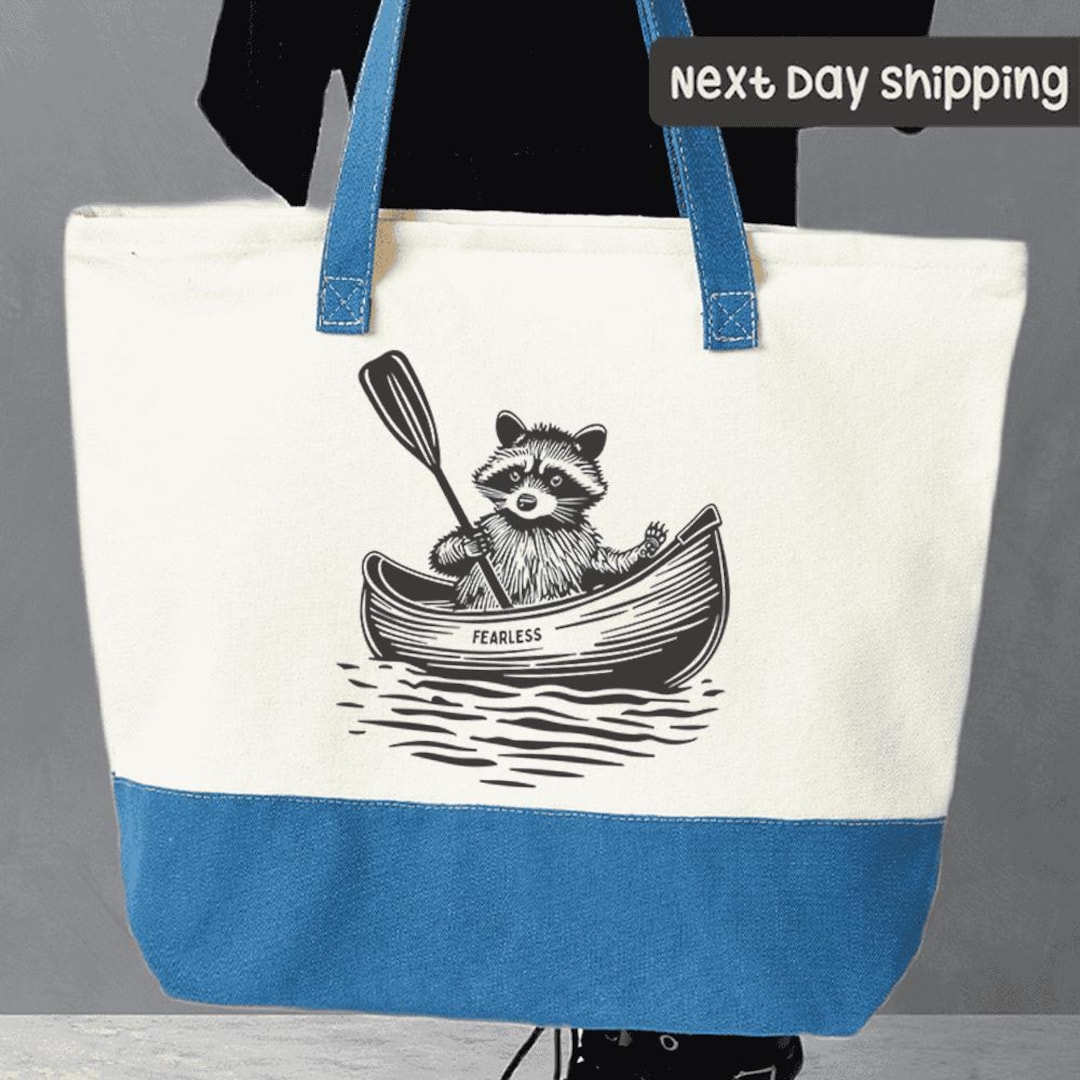 Raccoons Vintage Graphic Tote Bags, Funny Raccoon Tote Bag, Gift for ...