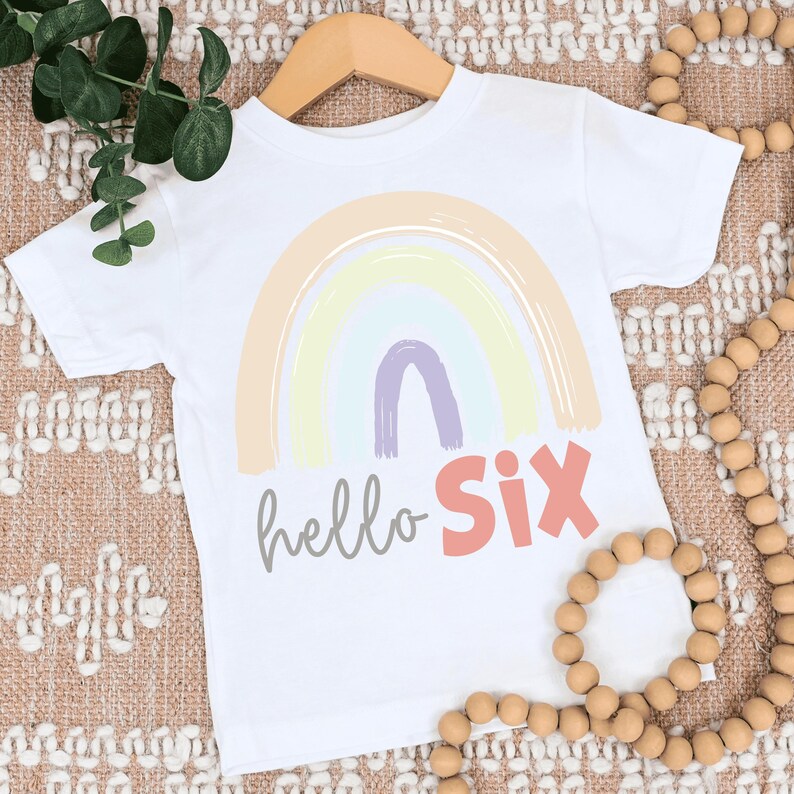 Hello Six Shirt, 6th Birthday Shirt, Hello 6 Shirt, 6th Bday Shirt ...