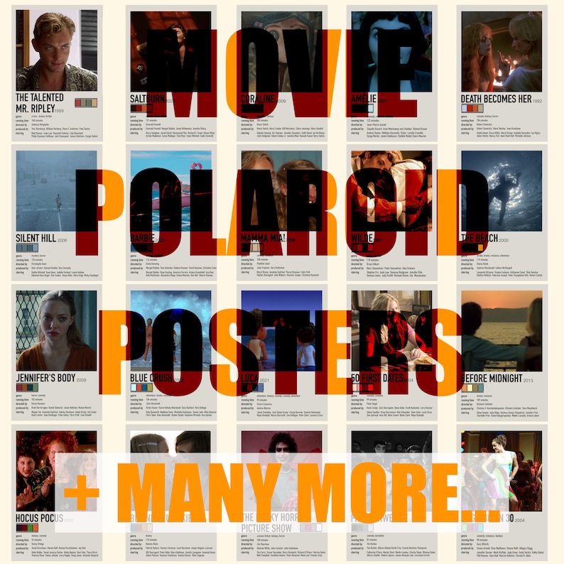 Aesthetic Polaroid Movies Posters - Etsy