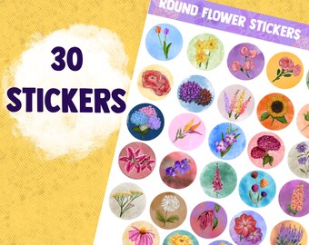 Large Round Stickers - Etsy