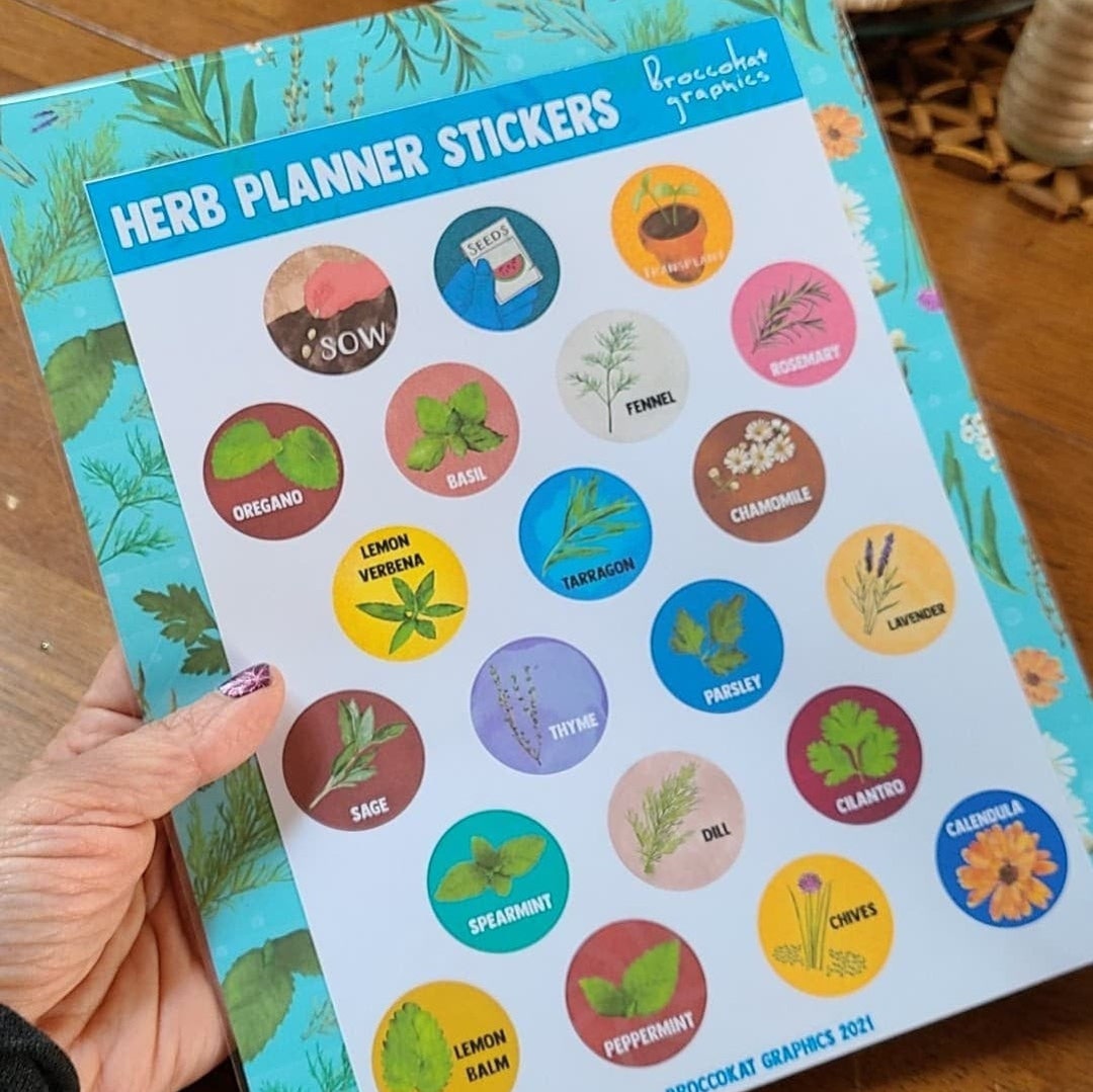 Home Garden Planning Stickers Series 2, Herb Collection, Gardening ...
