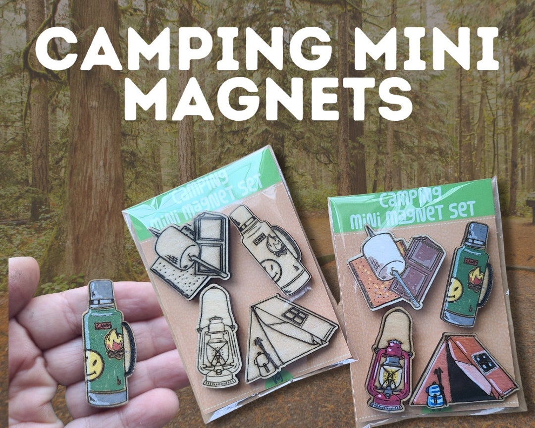 Camping Mini Magnets Set - Etsy