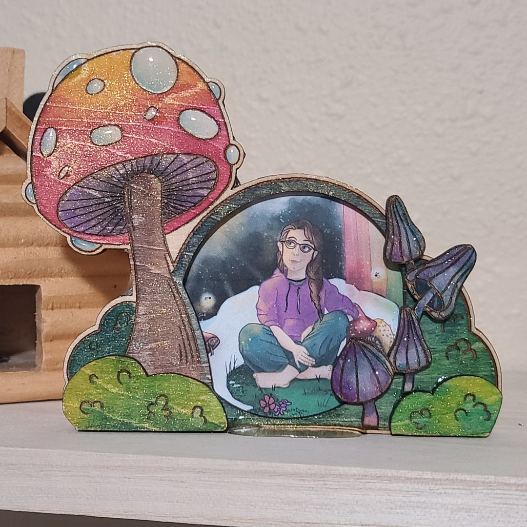 Wooden Mushroom Photo Frame - Etsy