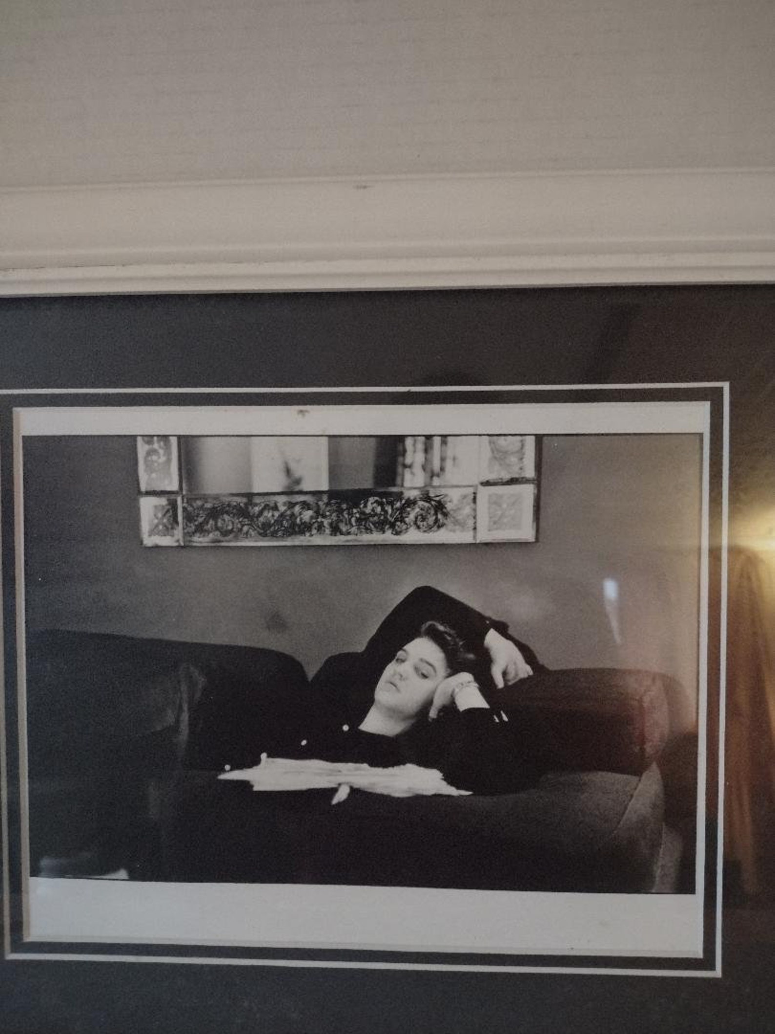1956 Elvis Presley Relaxing on the Couch After a Long Day Black and ...