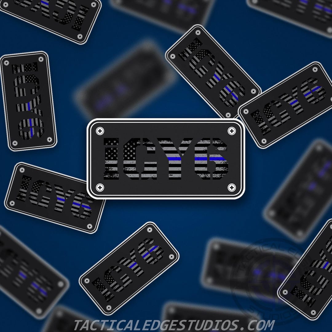 IGY6 Thin Blue Line Flag Sticker - Etsy