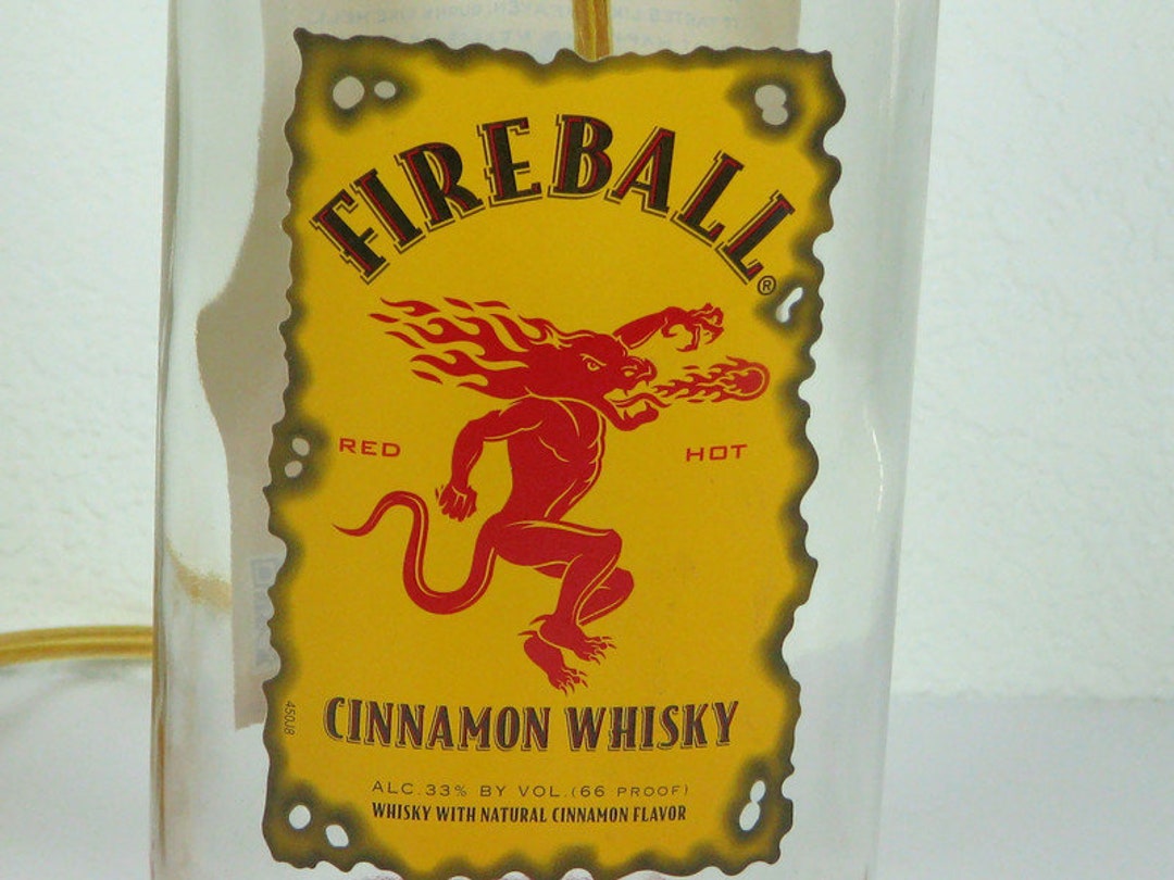 Fireball Whiskey Bottle Lamp / Unique Lighting / Liquor Bottle Lamp ...