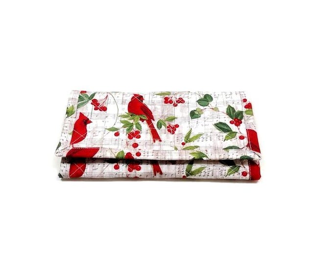 Cardinal Christmas Wallet Quilted Women's Wallet Trifold Fabric Wallet ...